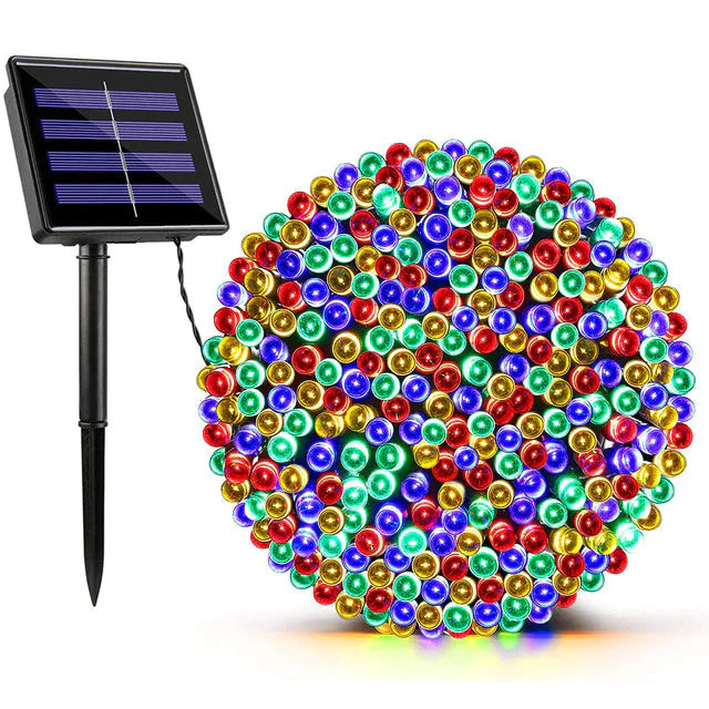 LUCES NAVIDEÑAS CON PANEL SOLAR (25 METROS) Multicolor – My Store